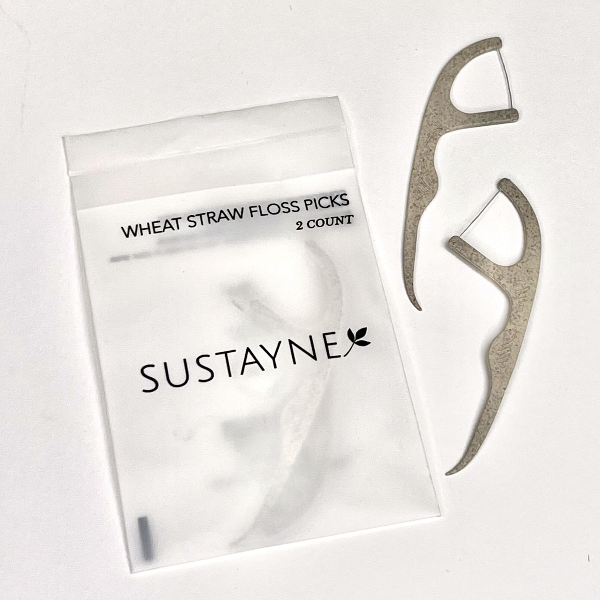 Sustayne Floss Picks Wheat Straw Universal Companies