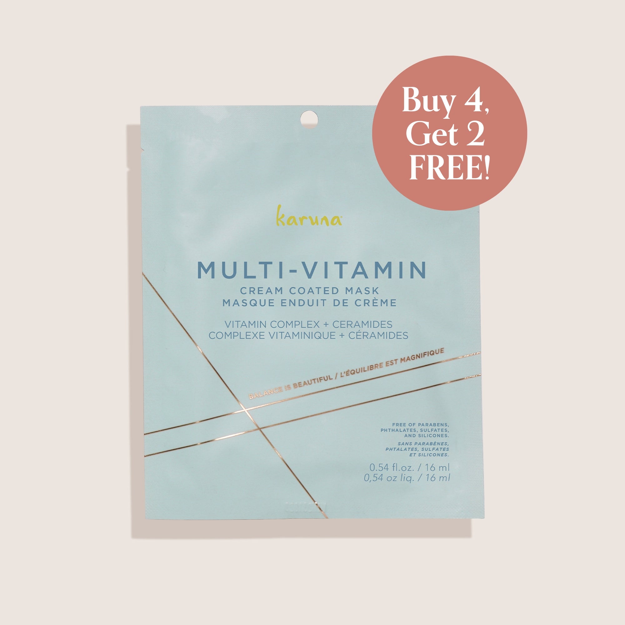 Karuna Multi-Vitamin Cream Coated Face Mask, 1 ct, Buy 4 Get 2 FREE ...