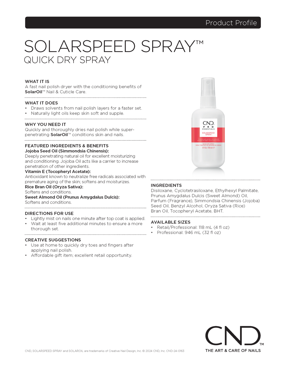 CND Service Essentials, SolarSpeed Spray – Universal Companies