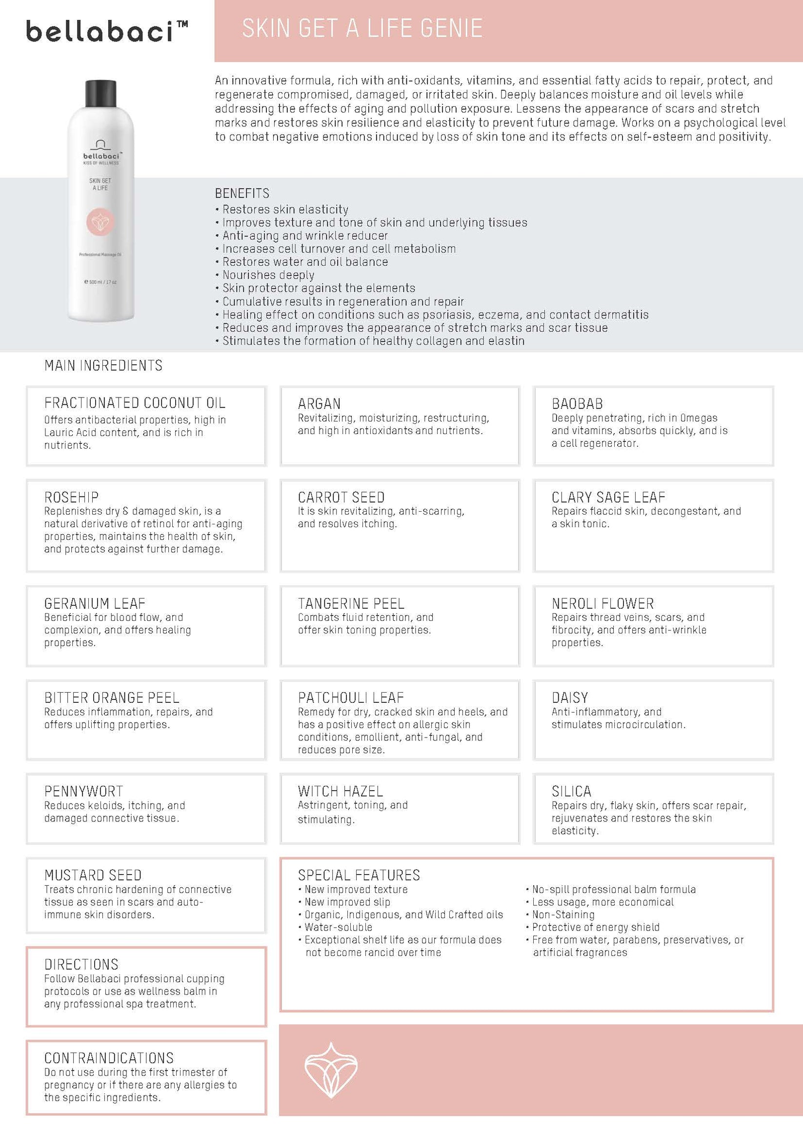 Bellabaci Skin Get a Life Professional Wellness Oil, 17 fl oz ...