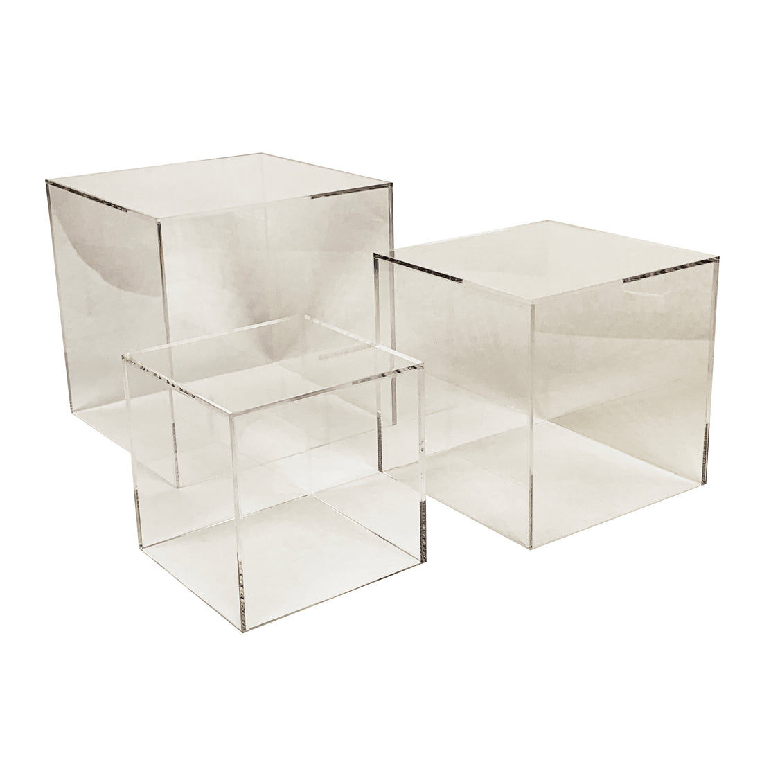 Acrylic Cube Riser Set, Clear, 3 pc – Universal Companies