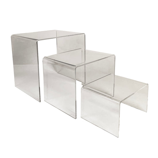 Acrylic Display Riser Set, Clear, 3 pc – Universal Companies
