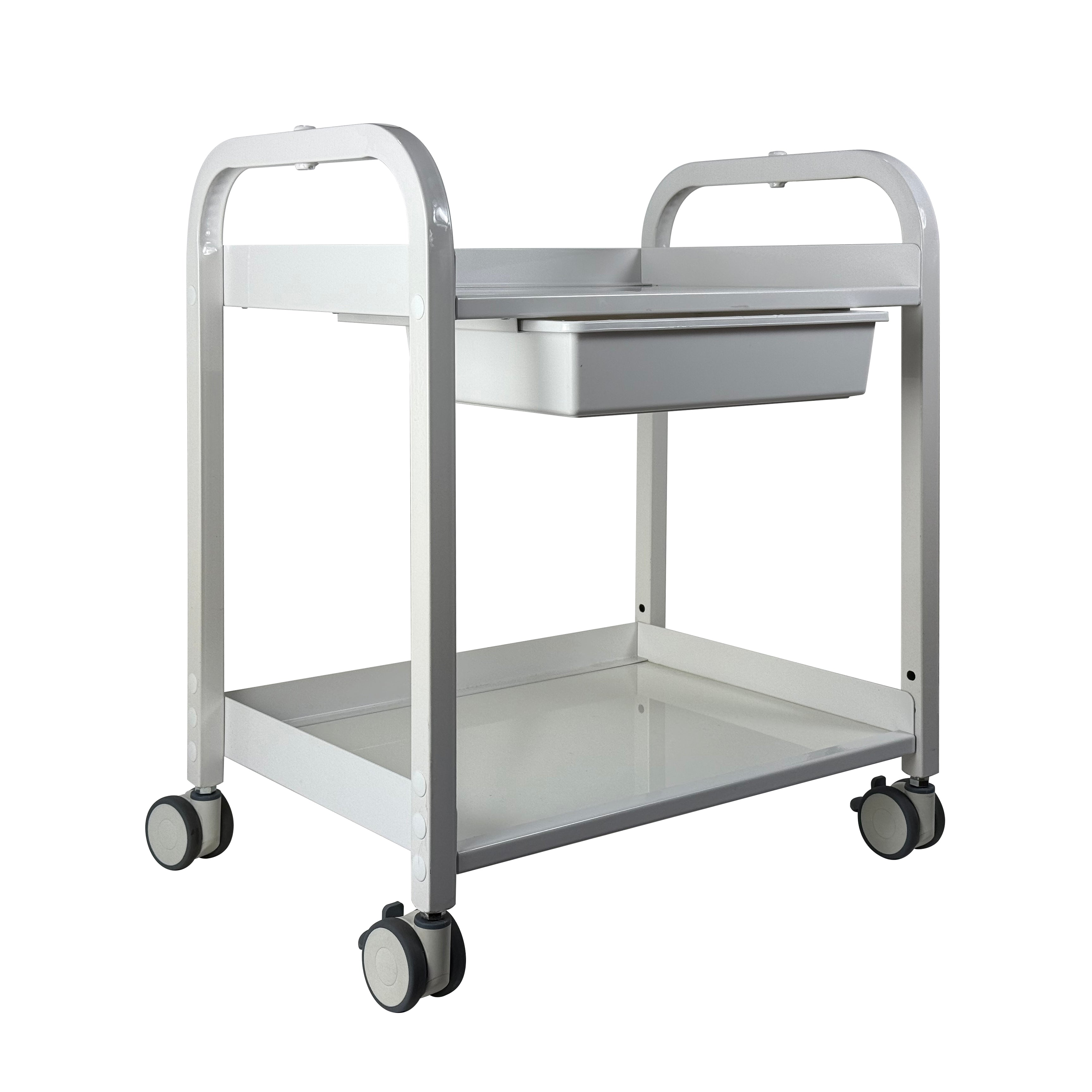 Metal Low Height Cart with Drawer, White – Universal Companies