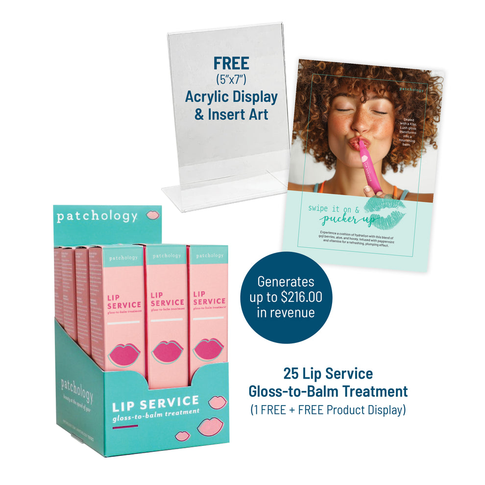 Patchology Lip Service Gloss-to-Balm Treatment Retailer Success Kit ...