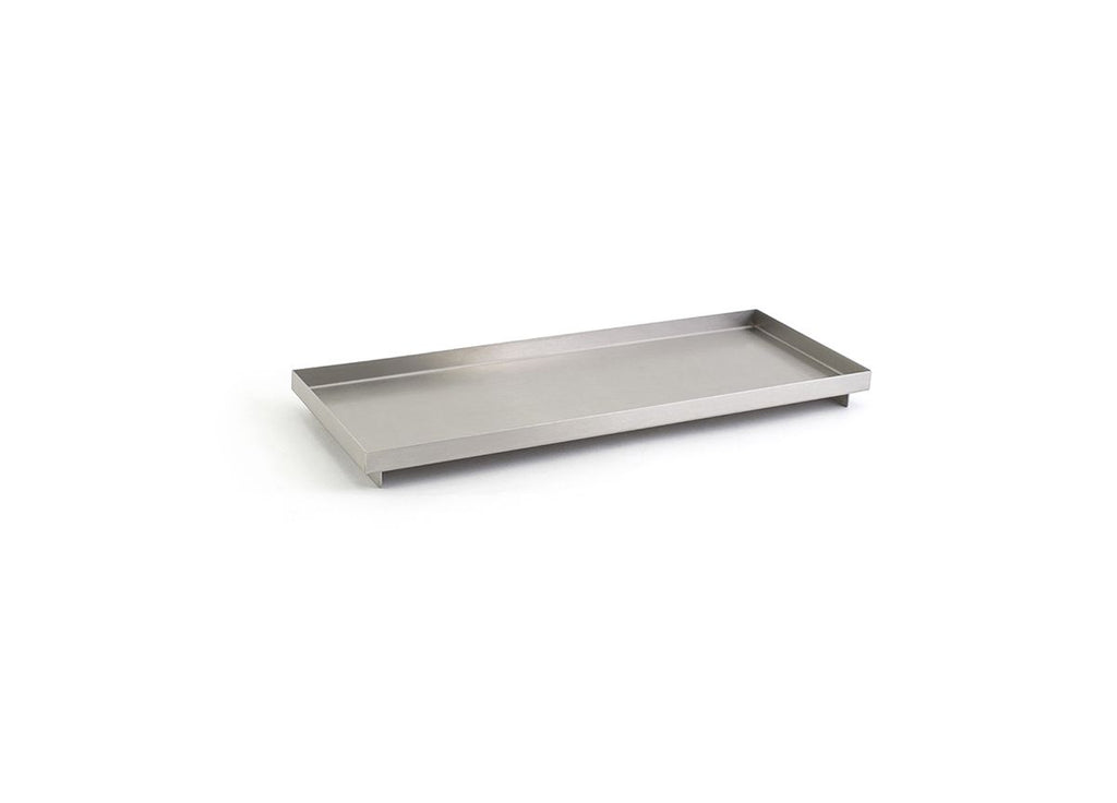 FOH Brushed Stainless Steel Tray, 12.25" x 4.75", 6 ct
