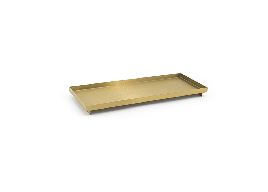 FOH Brushed Stainless Steel Tray, 12.25" x 4.75", 6 ct