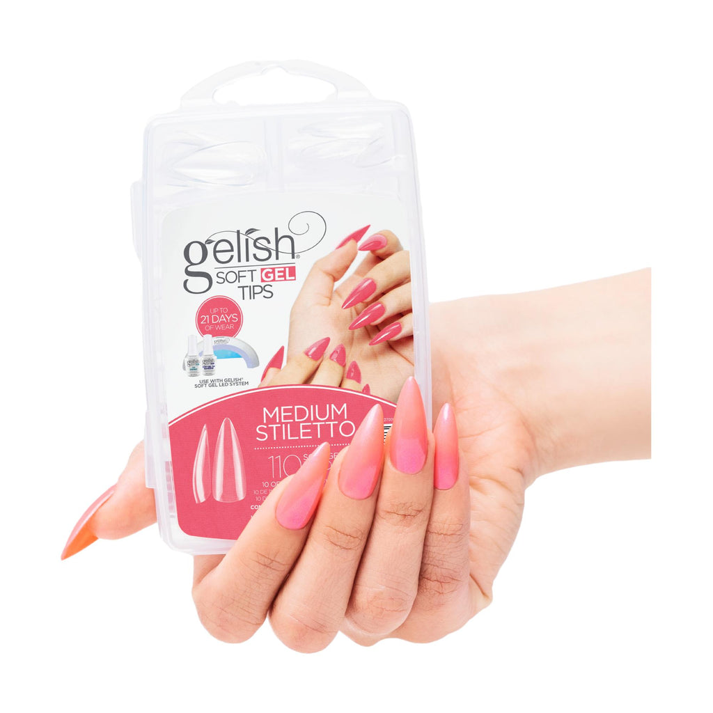 Gelish Soft Gel Tips, Medium Stiletto, 110 ct