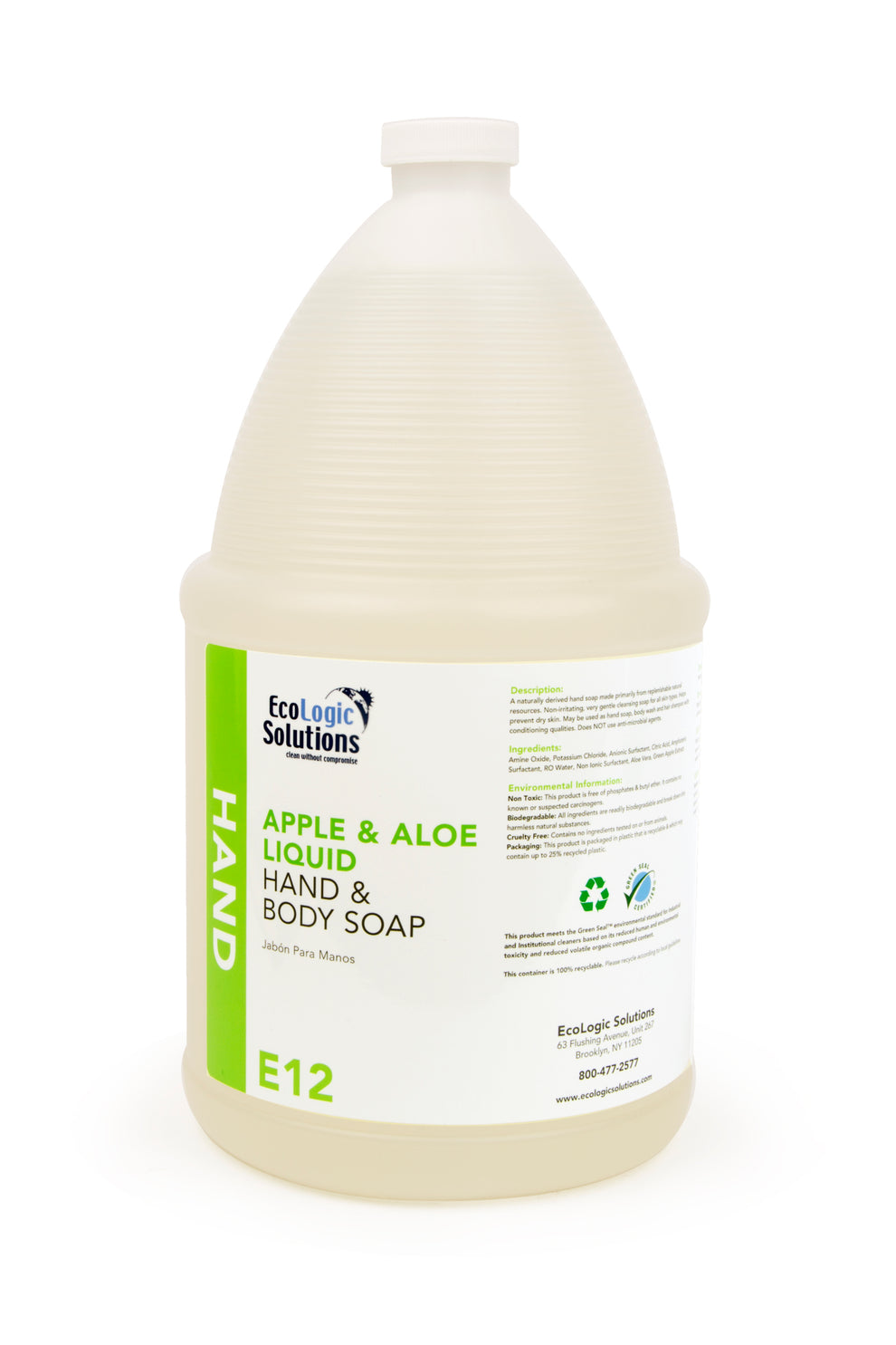 EcoLogic Solutions Liquid Hand Soap, Apple Fragrance with Aloe, 1 Gall ...