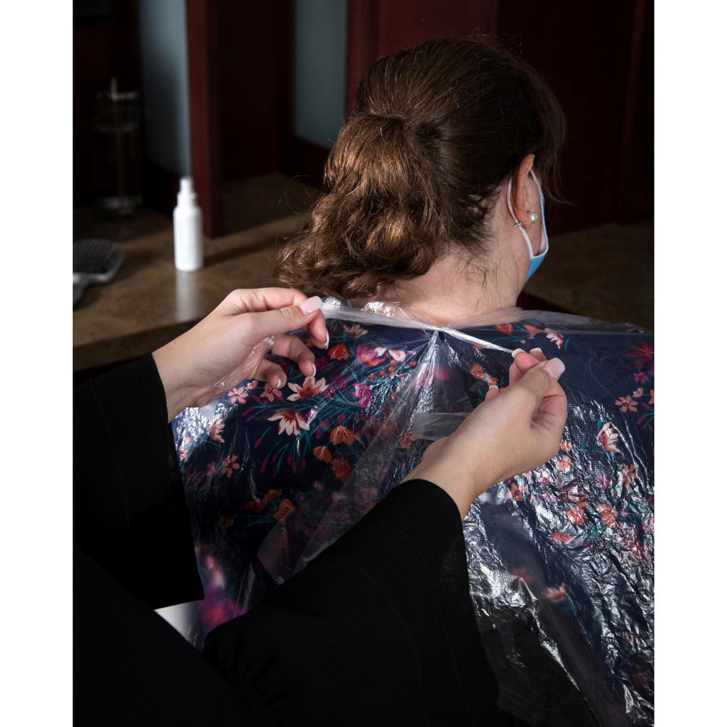 Disposable Plastic Client Cape, 51"W X 63"L , 50 pack