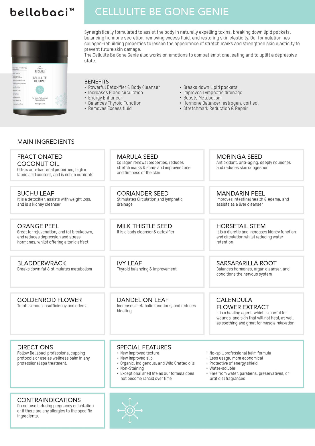 Bellabaci Cellulite Be Gone Wellness Balm, 17.63 oz – Universal Companies