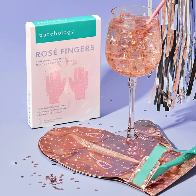Patchology Serve Chilled Rosé Fingers, Hydrating & Anti-Aging Hand Mask ...