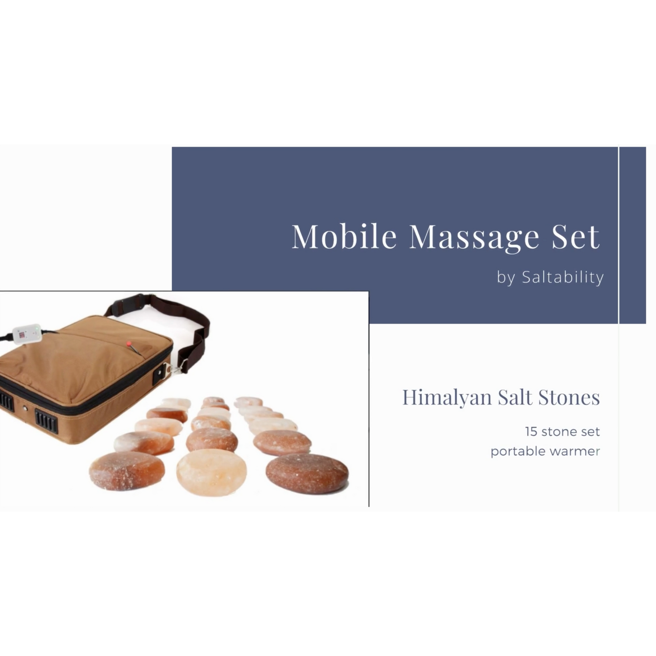 Saltability Himalayan Salt Stone Mobile Massage Set, 15 salt stones ...