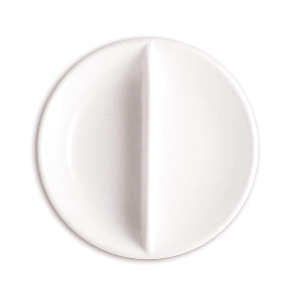 FOH Round Porcelain Divided Dish, 2 Sections – Universal Companies
