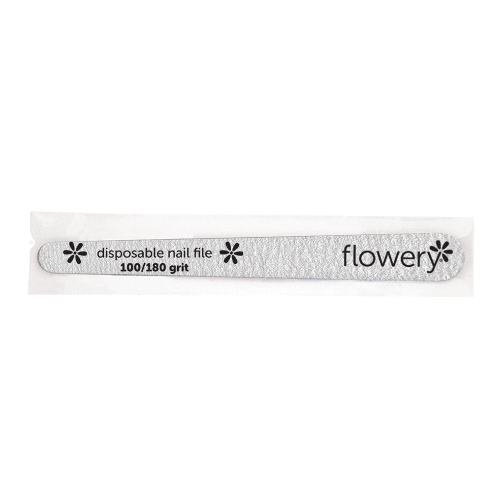 Files, Buffers, Brushes & Pumi Silver / 100/180 Flowery D-Files Wood Core