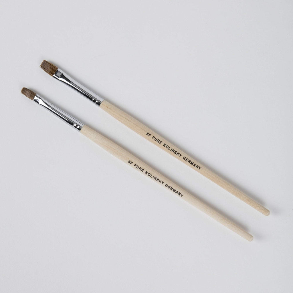 Nail Brushes & Cuticle Pushers Spade Kolinsky Gel Brush , #6 F and #8 F