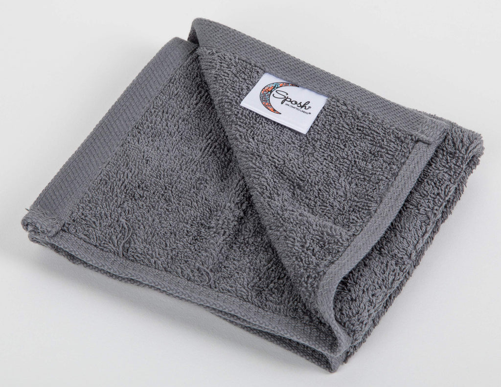 Sposh Luxury Terry Wash Cloth, 11 x 11, 600 GSM