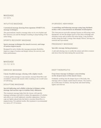 SpaRitual Corporate Menu TriFold Brochure